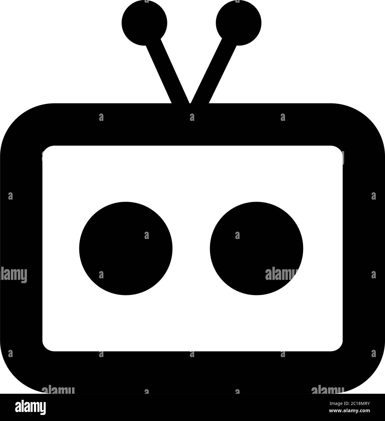 Radio Icon In Flat Style Vector For Apps, UI, Websites. Black Icon ...
