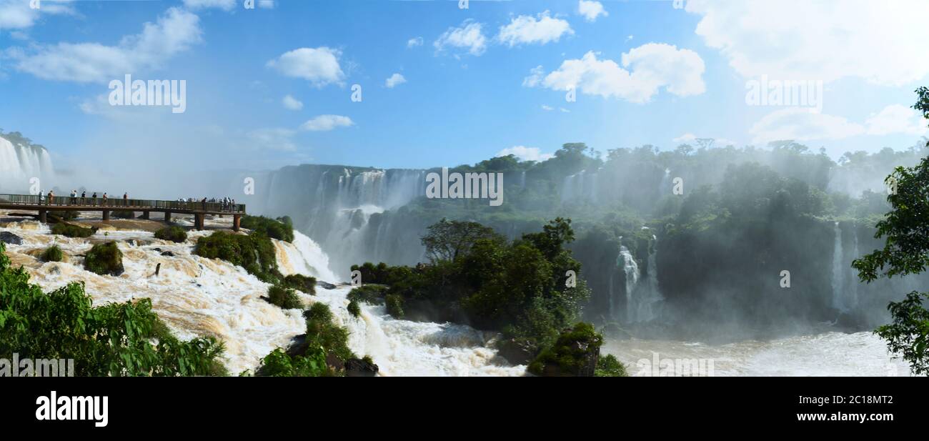 Panorama of view point of Iguazu Brazil Stock Photo - Alamy
