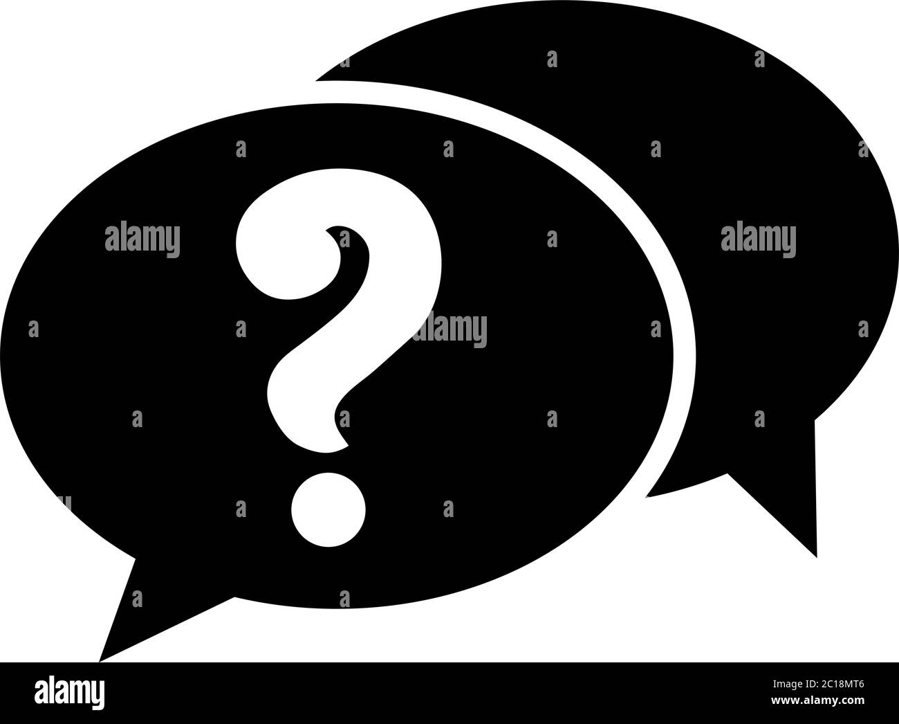 Question Icon In Flat Style Vector For Apps, UI, Websites. Black Icon ...