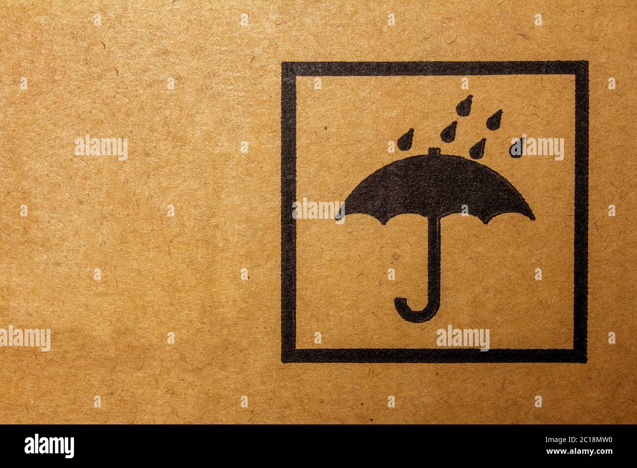 Symbol on cardboard box warning hi-res stock photography and images - Alamy