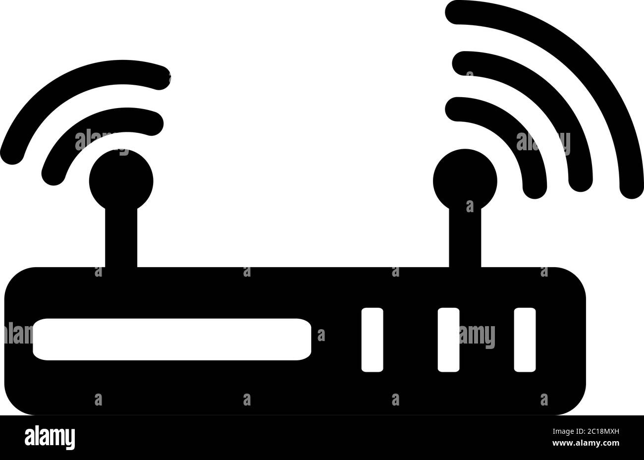 Router Icon In Flat Style Vector For Apps, UI, Websites. Black Icon ...