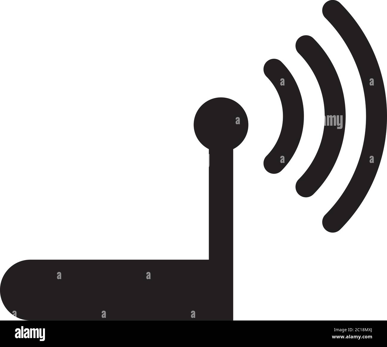 Router Icon In Flat Style Vector For Apps, UI, Websites. Black Icon ...