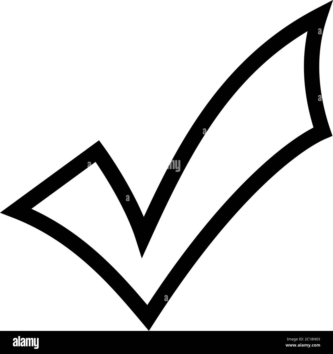 Right Line Icon In Flat Style Vector For Apps, UI, Websites. Black Icon ...