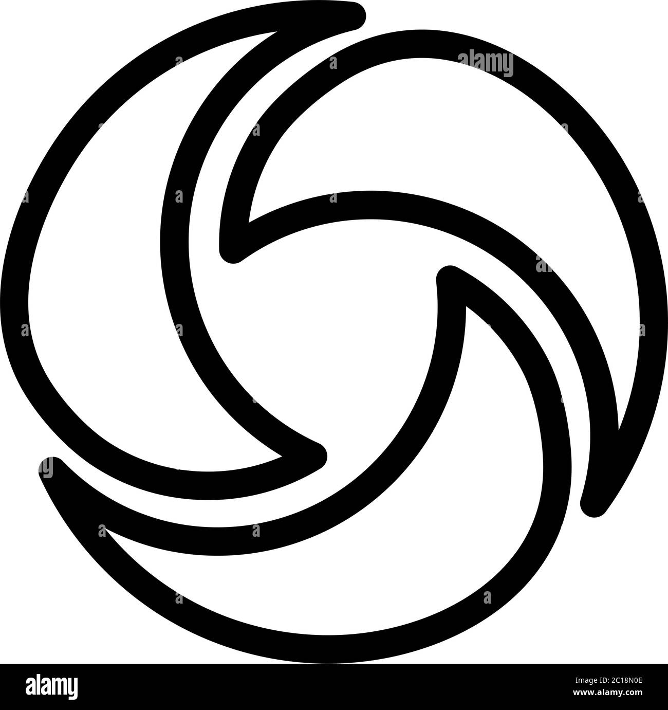 Shutter Line Icon In Flat Style Vector For Apps, UI, Websites. Black ...