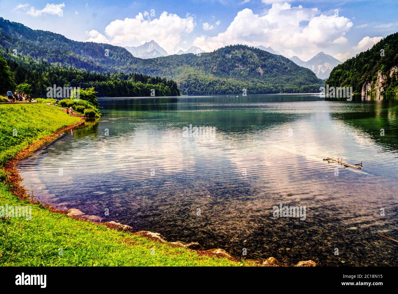Surface view of Alpsee lake, Bayern Germany Stock Photo - Alamy