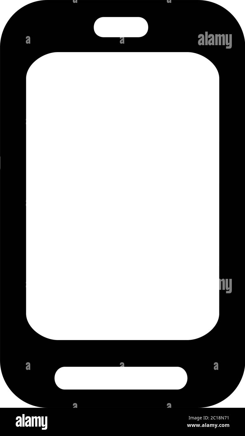 Smartphone Icon In Flat Style Vector For App, UI, Websites. Black Icon ...