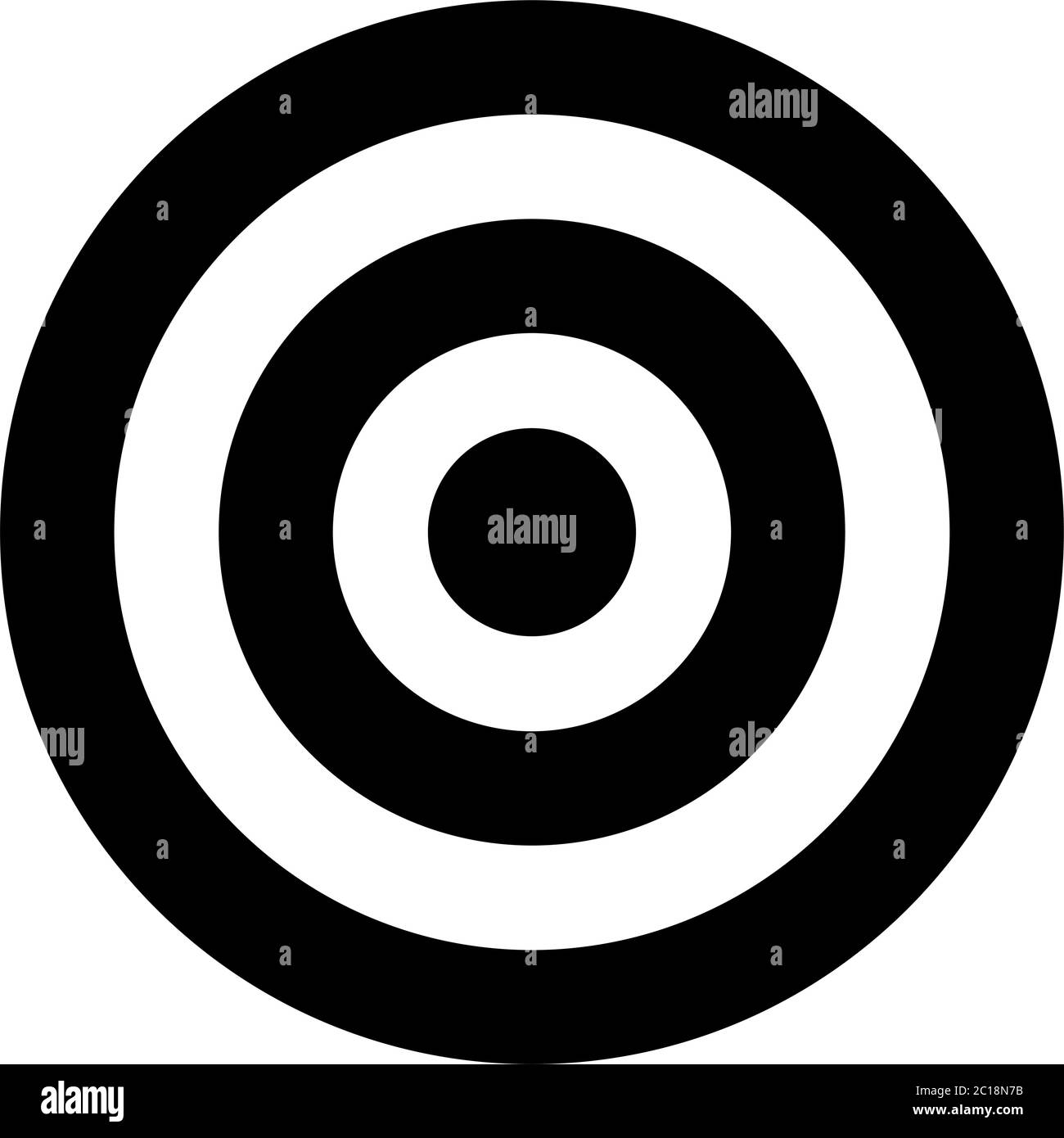 Target Icon In Flat Style Vector For Apps, UI, Websites. Black Icon ...