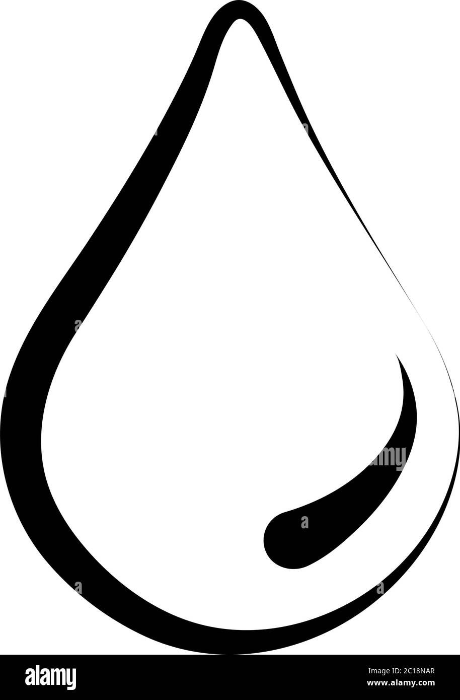 Water Drop Line Icon In Flat Style Vector For Apps, UI, Websites. Black ...