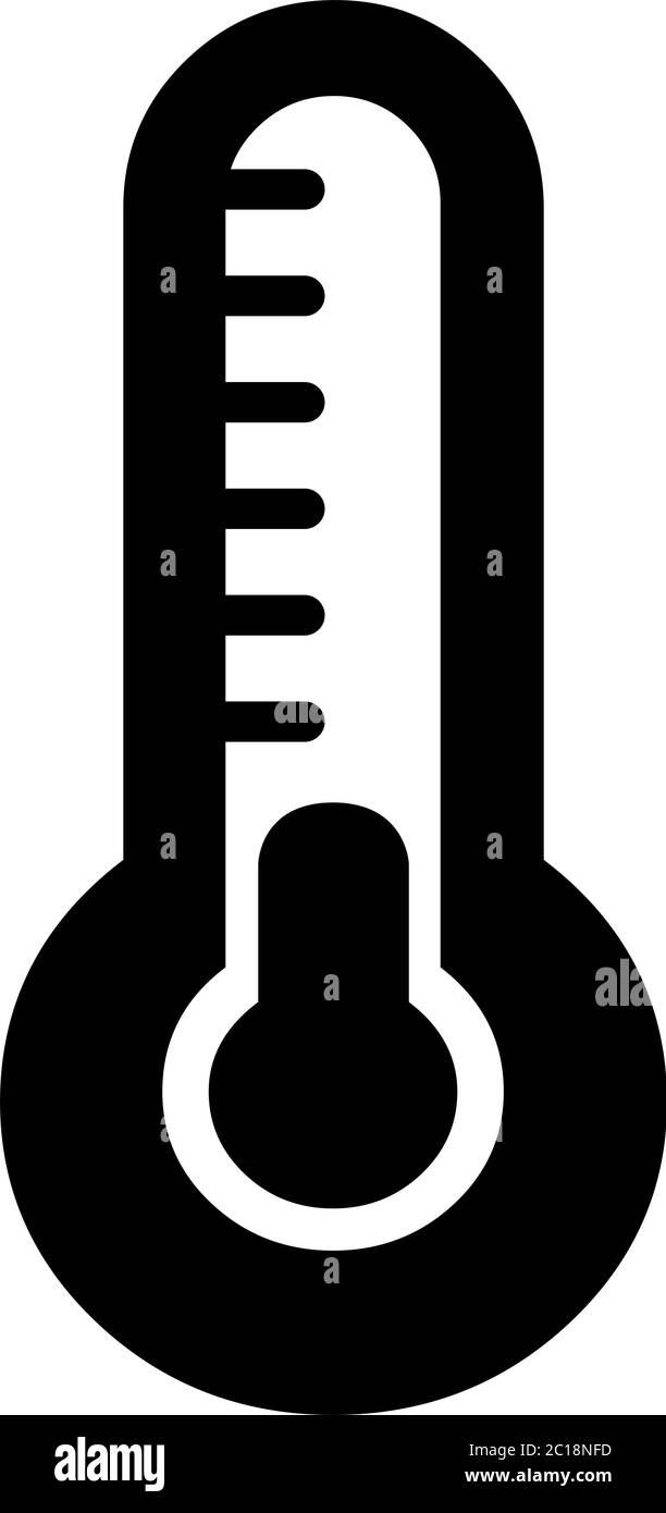 Thermometers Icon In Flat Style Vector For Apps, UI, Websites. Black ...