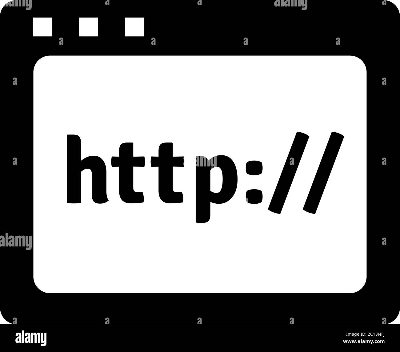 Web Page Icon In Flat Style Vector For Apps, UI, Websites. Black Icon ...