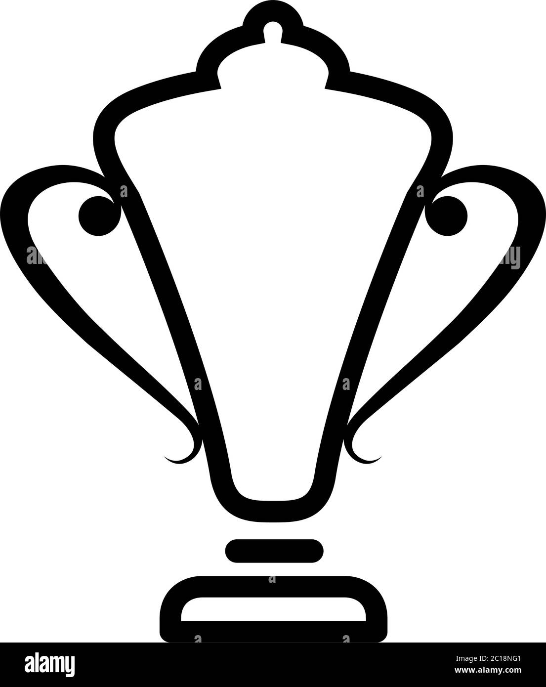 Trophy Line Icon In Flat Style Vector For Apps, UI, Websites. Black ...