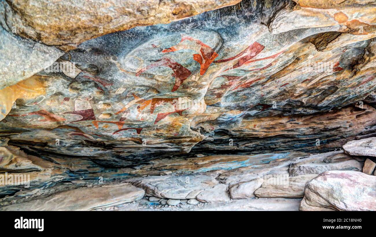 Cave paintings and petroglyphs Laas Geel near Hargeisa Somalia Stock ...
