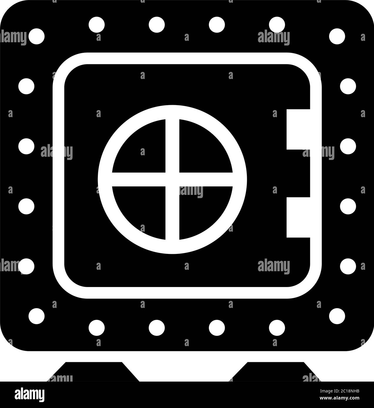 Vault Icon In Flat Style Vector For Apps, UI, Websites. Black Icon ...