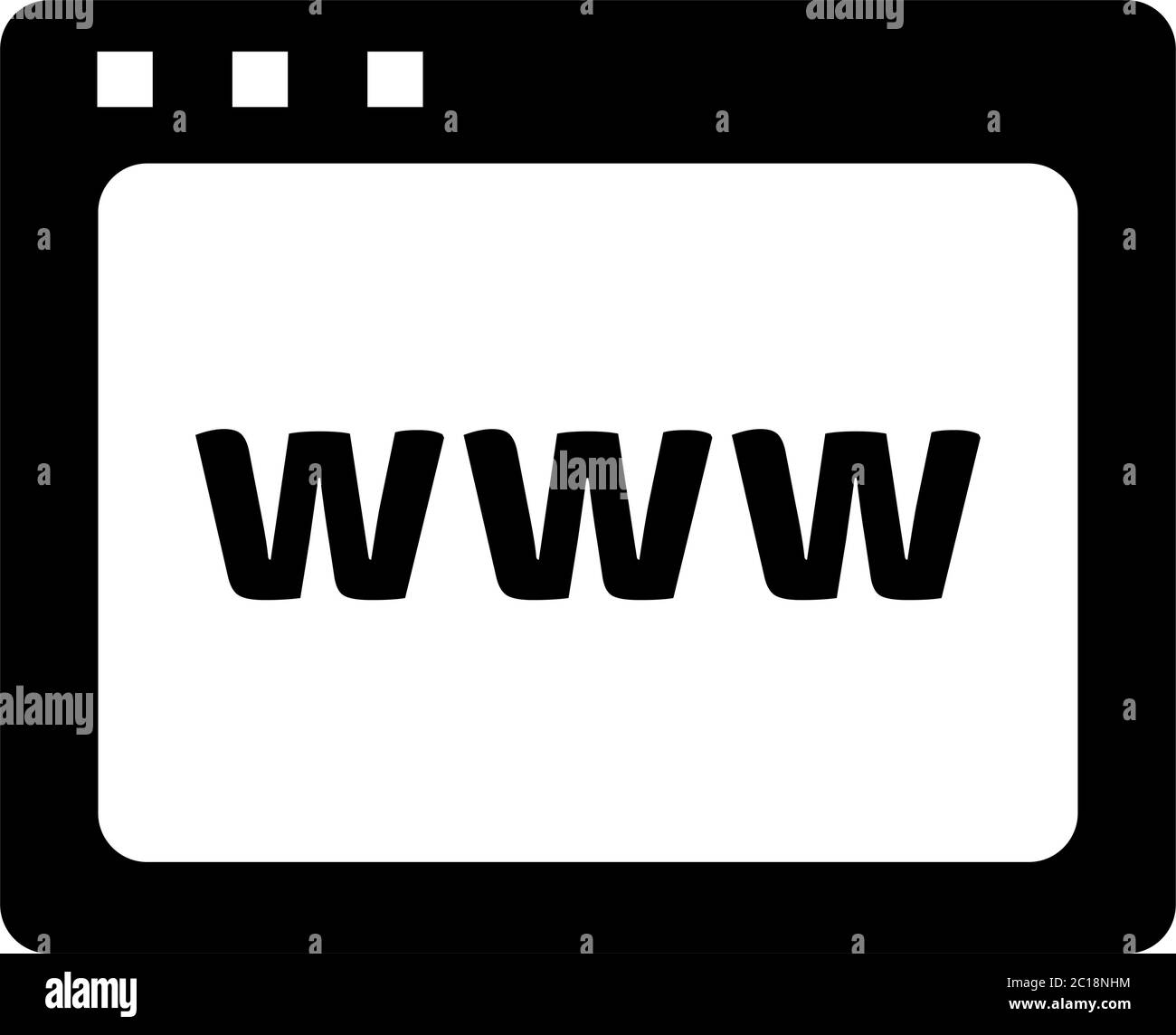 Web Page Icon In Flat Style Vector For Apps, UI, Websites. Black Icon ...