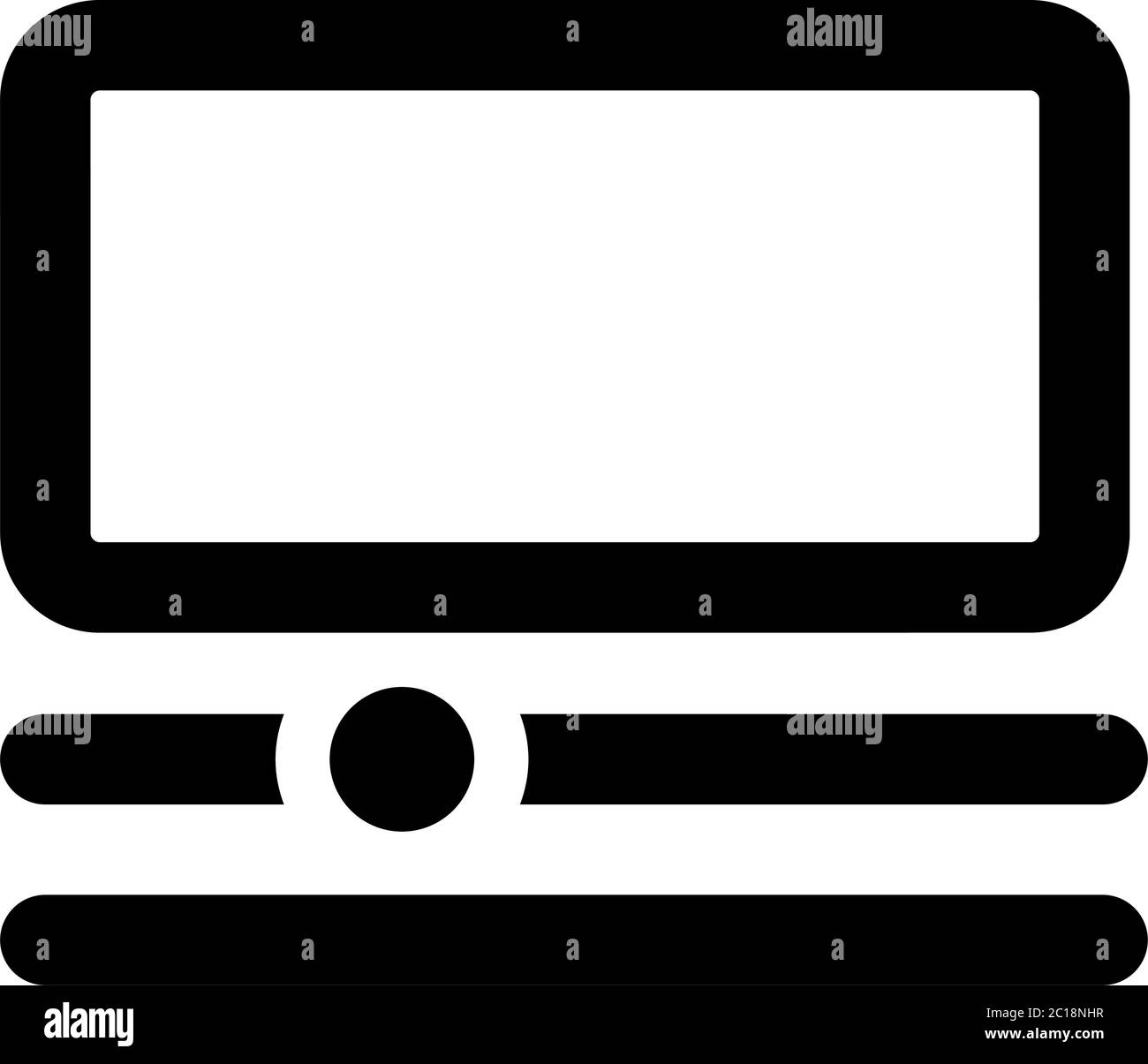 Vintage Computer Icon In Flat Style Vector For Apps, UI, Websites ...