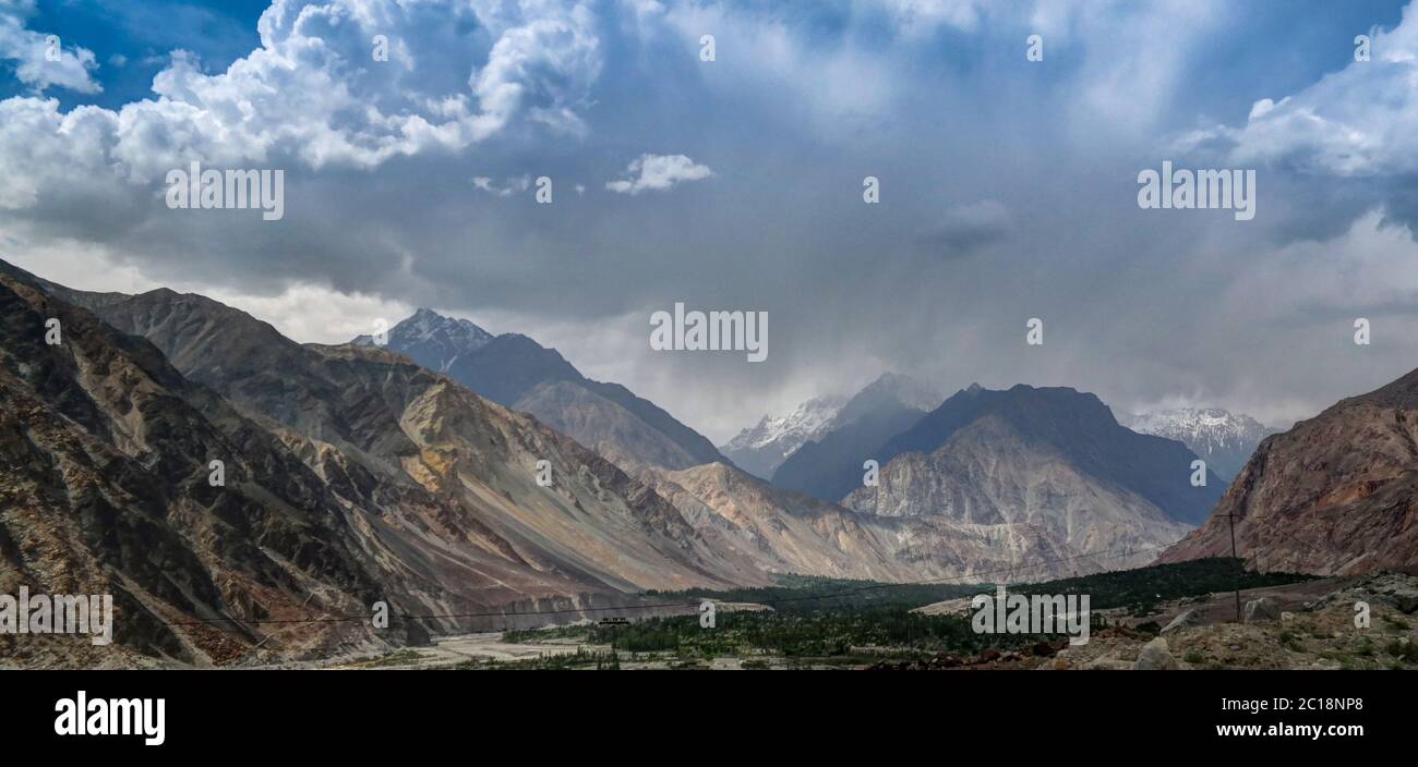 Aerial view hunza river hi-res stock photography and images - Alamy
