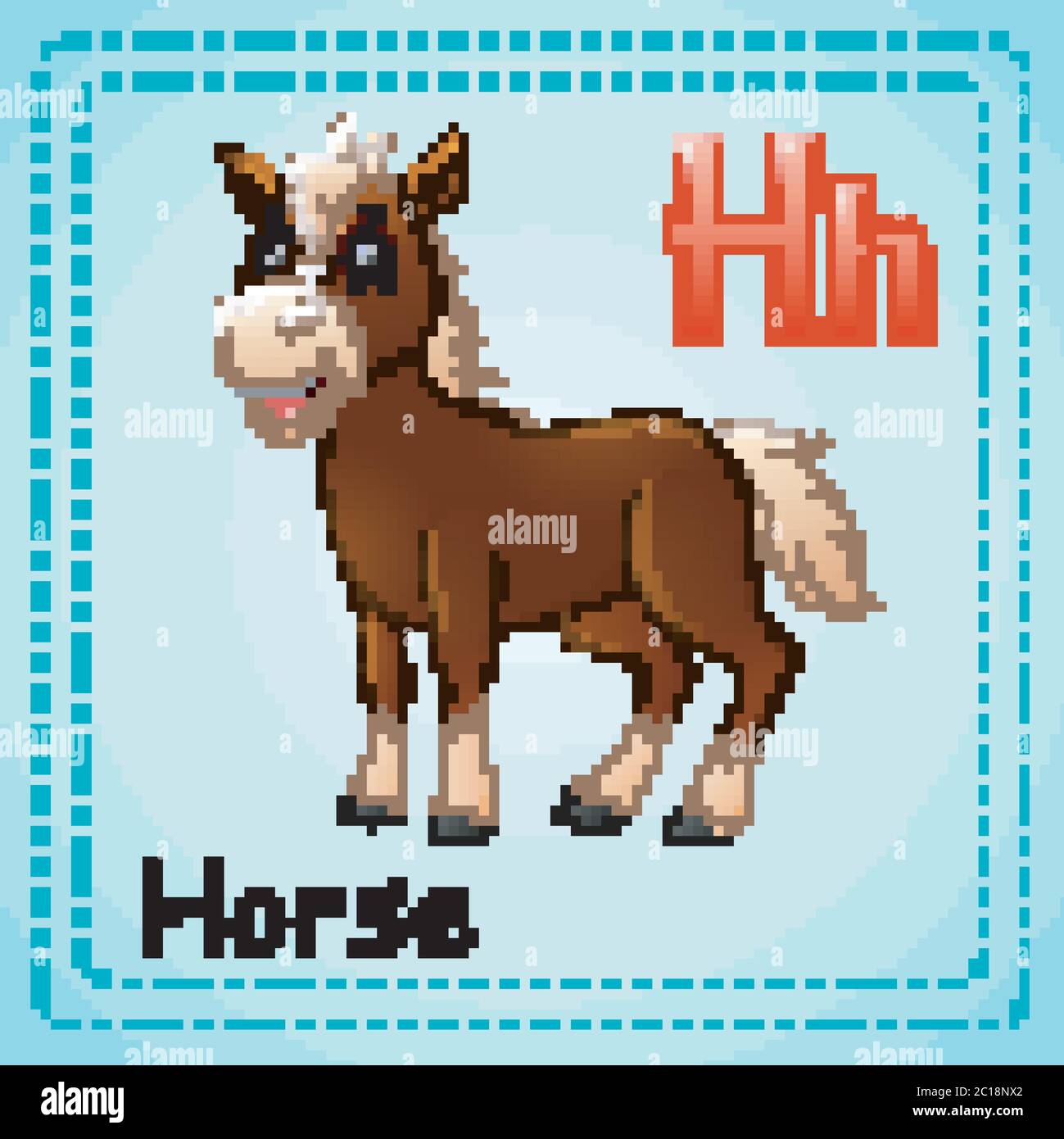 Animals alphabet: H is for Horse Stock Vector Image & Art - Alamy