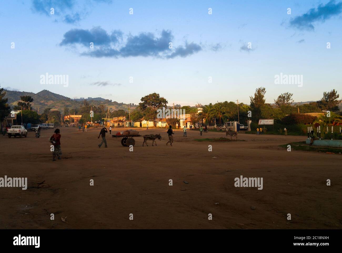 Central square in Jinka town. Omo Valley Ethiopia Stock Photo - Alamy