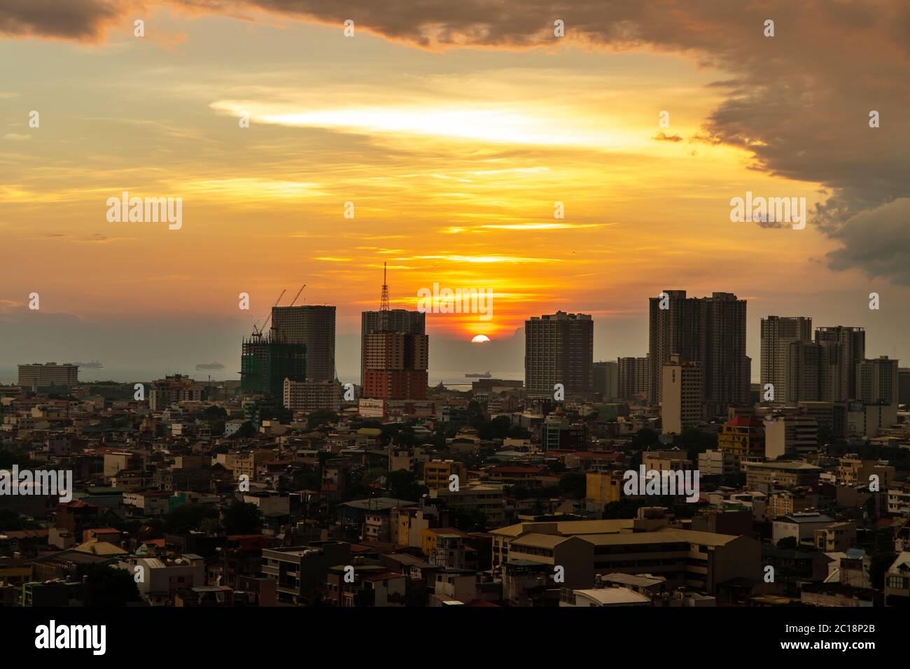 May 12, 2020 beautiful sunset at manila, Manila, Philippines Stock ...
