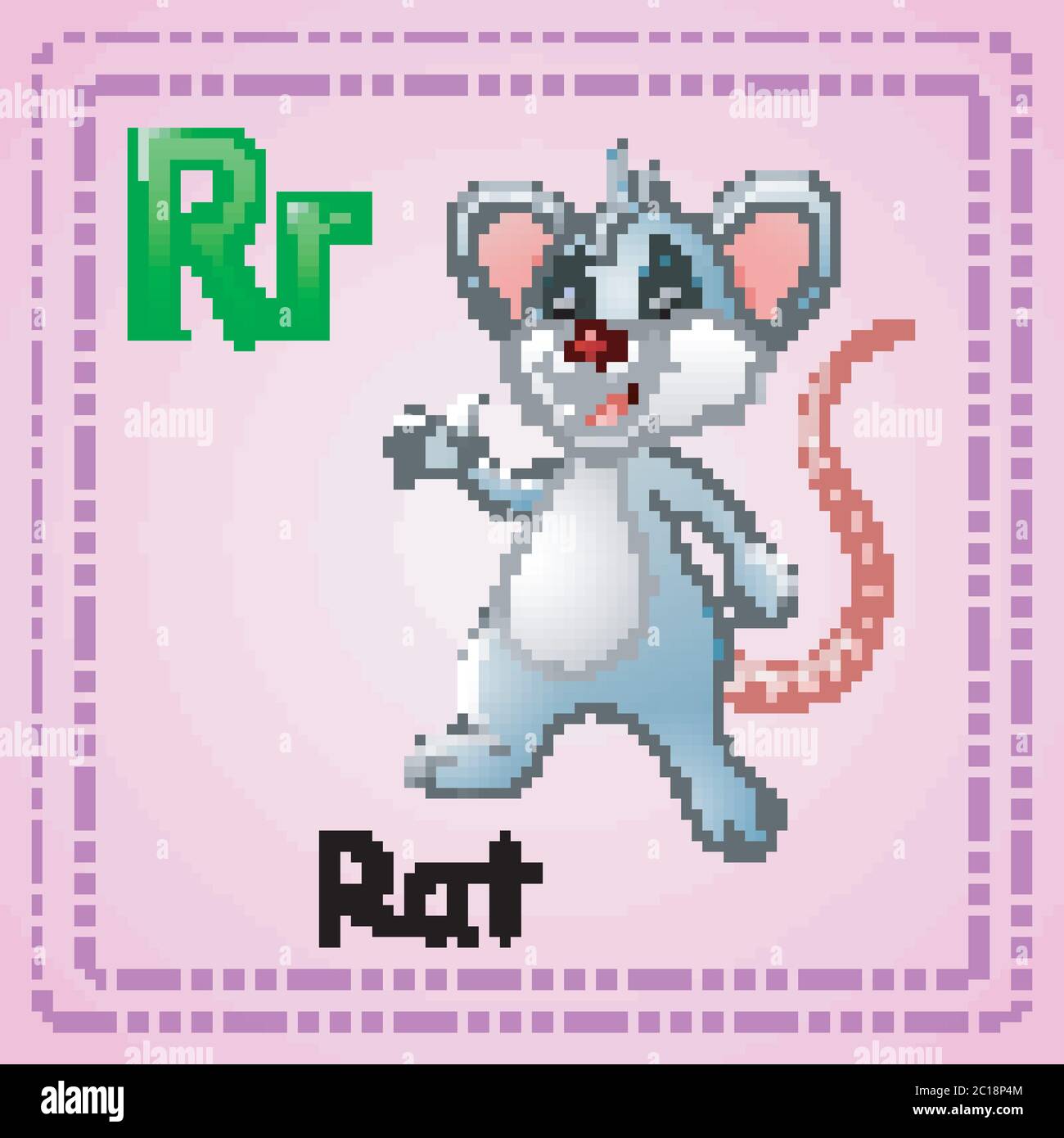 Animals words for kids hi-res stock photography and images - Alamy