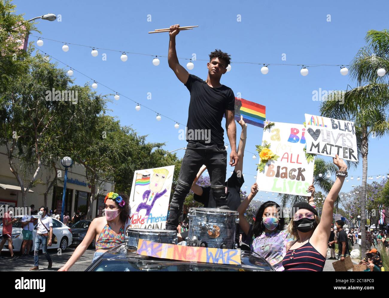 West Hollywood, California, USA 14th June 2020 A general view of ...