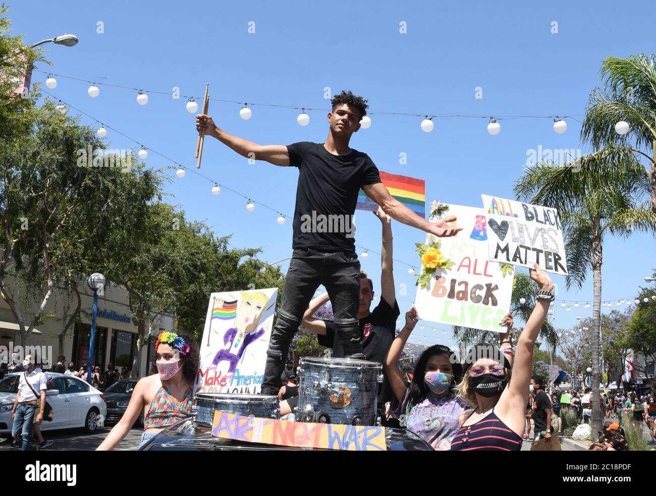 West Hollywood, California, USA 14th June 2020 A general view of ...