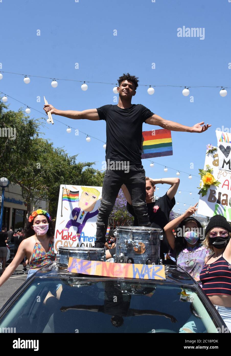 West Hollywood, California, USA 14th June 2020 A general view of ...