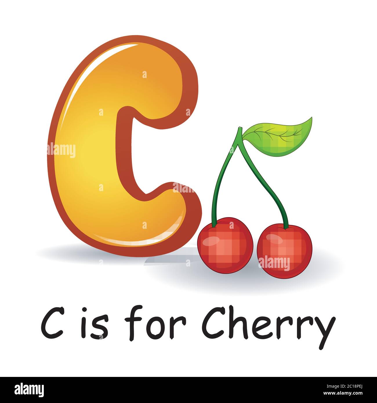 Fruits alphabet: C is for Cherry Fruits Stock Vector Image & Art - Alamy