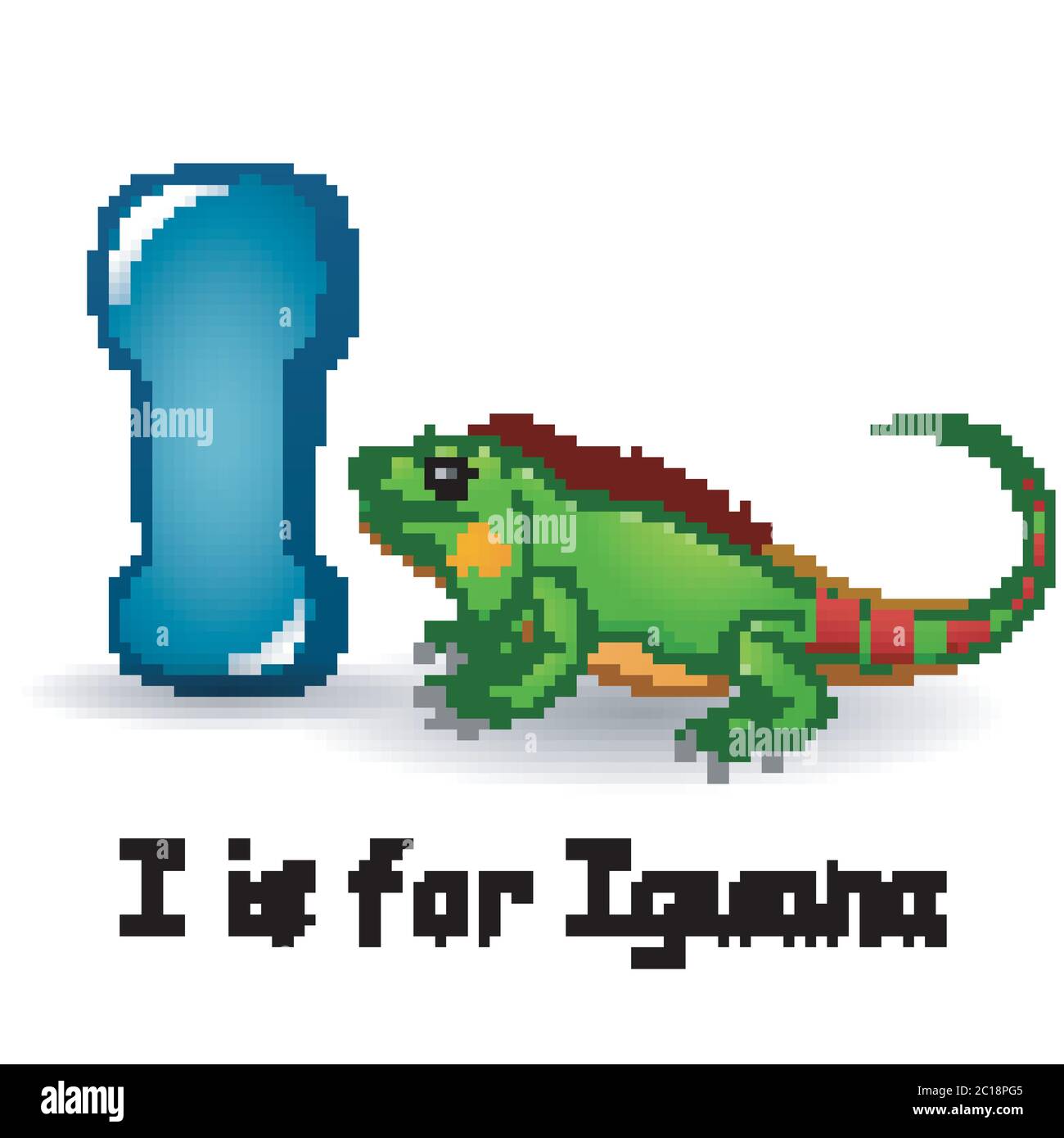 Letter i iguana hi-res stock photography and images - Alamy