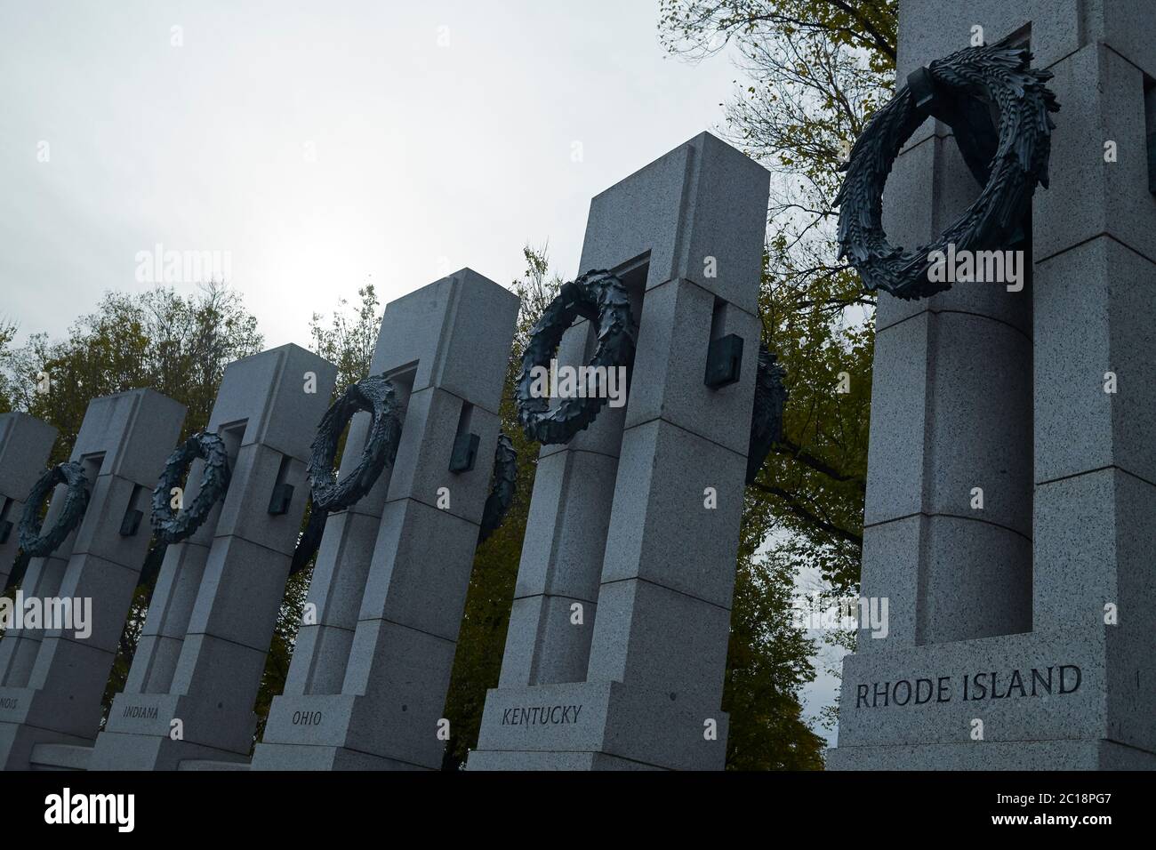 World War Two memorial in the city centre of Washington DC Stock Photo ...