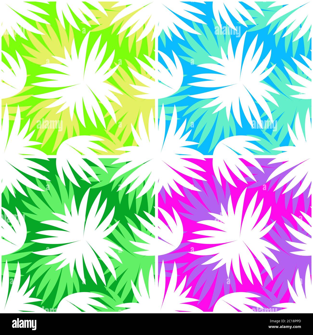 Seamless palm leaves tropical Cut Out Stock Images & Pictures - Alamy