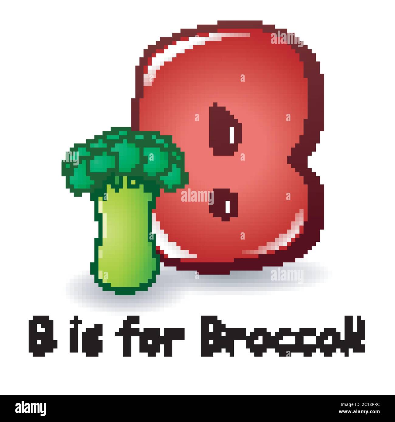 Vegetables alphabet: B is for Broccoli Stock Vector Image & Art - Alamy