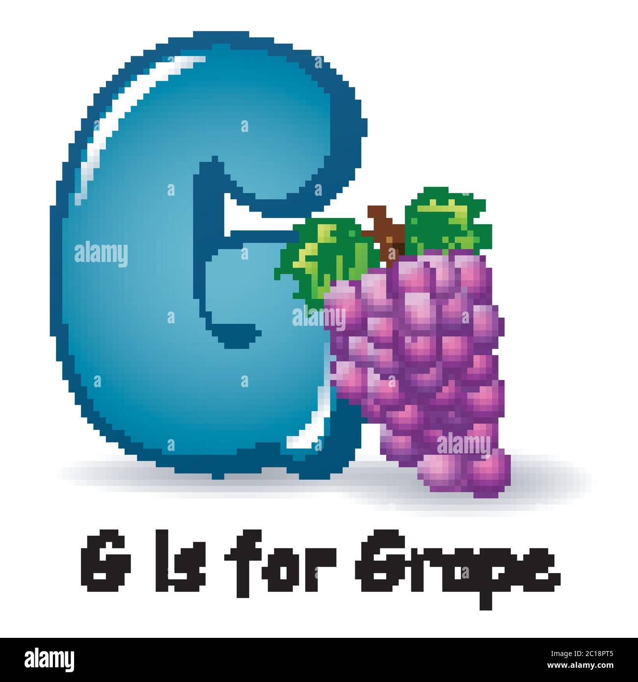 Fruit alphabet, G is for Grape Stock Vector Image & Art - Alamy