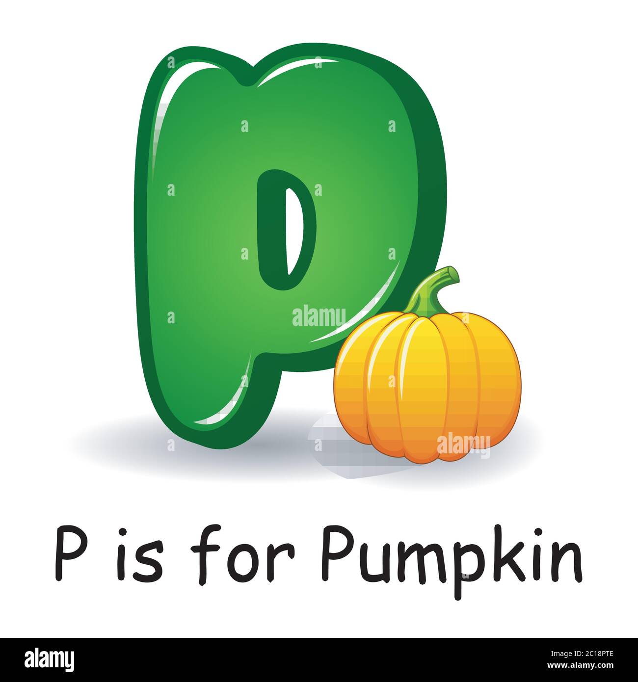 Vegetables alphabet, P is for Pumpkins Stock Vector Image & Art - Alamy
