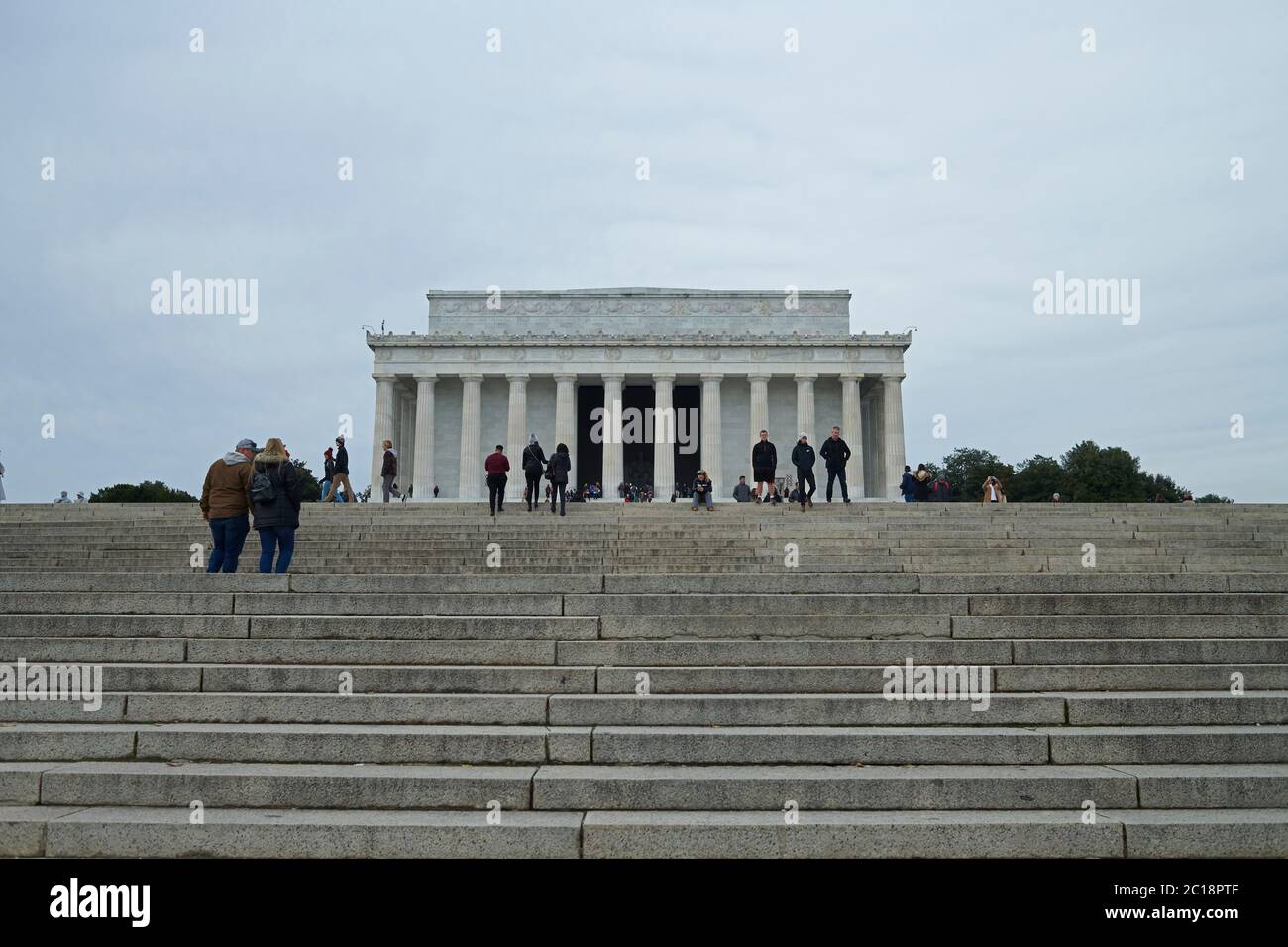 Lincoln Memorial and Lincoln Steps in the city centre of Washington DC ...