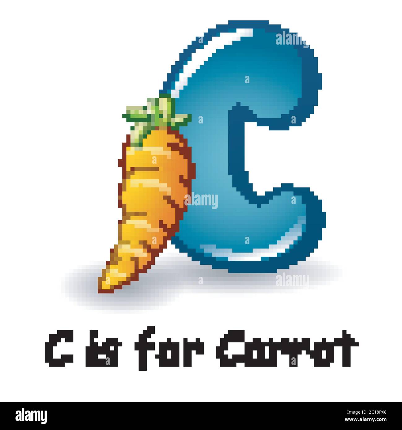 Vegetables alphabet, C is for Carrot Stock Vector Image & Art - Alamy