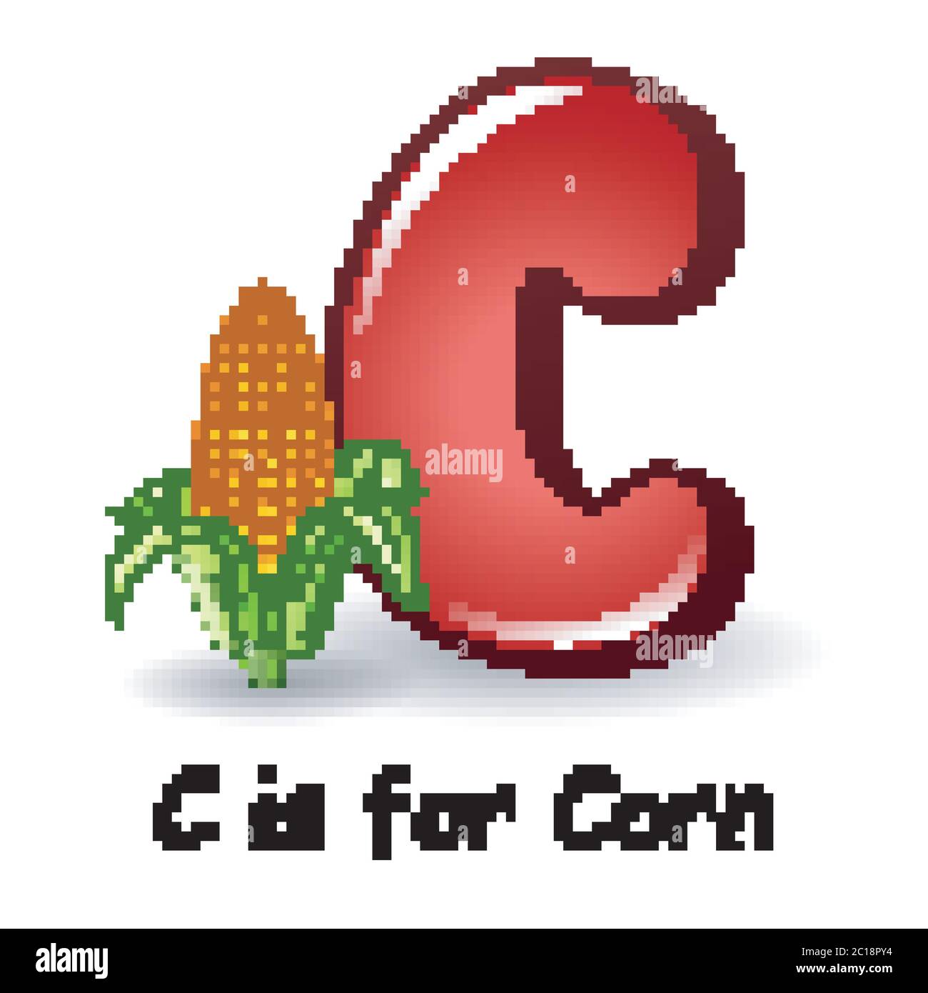 Vegetables alphabet: C is for Corn Stock Vector Image & Art - Alamy