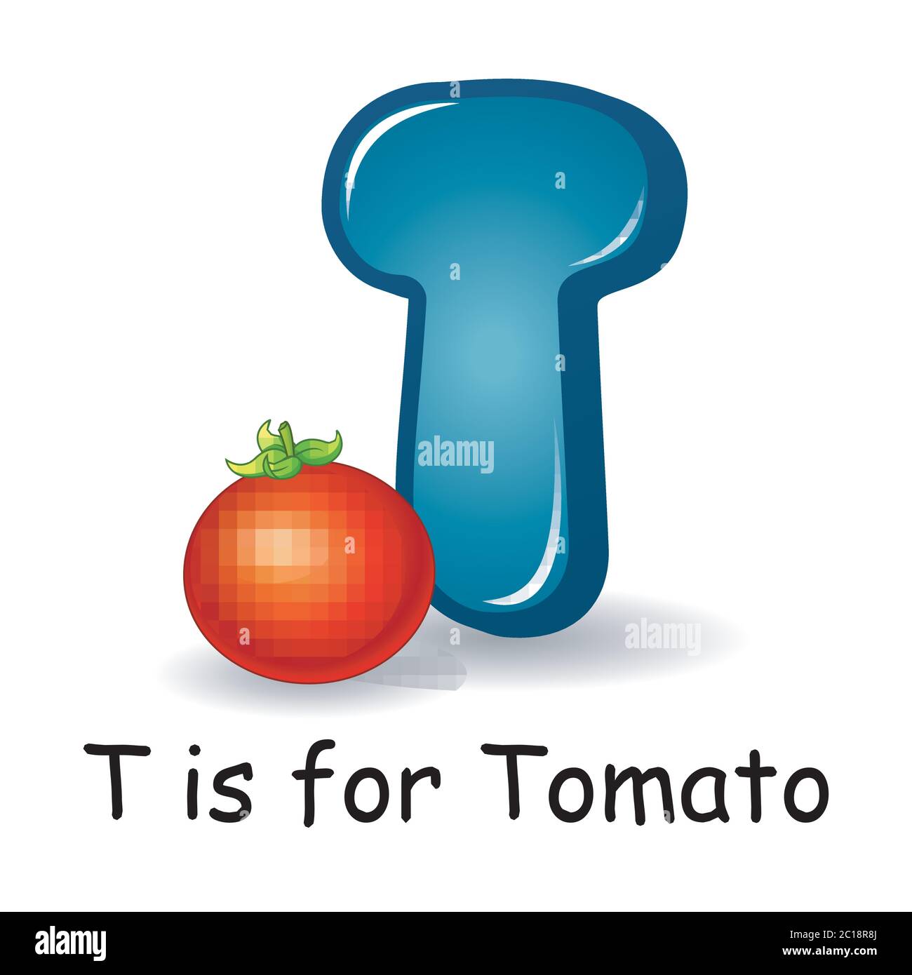 Vegetables alphabet: T is for Tomato Stock Vector Image & Art - Alamy