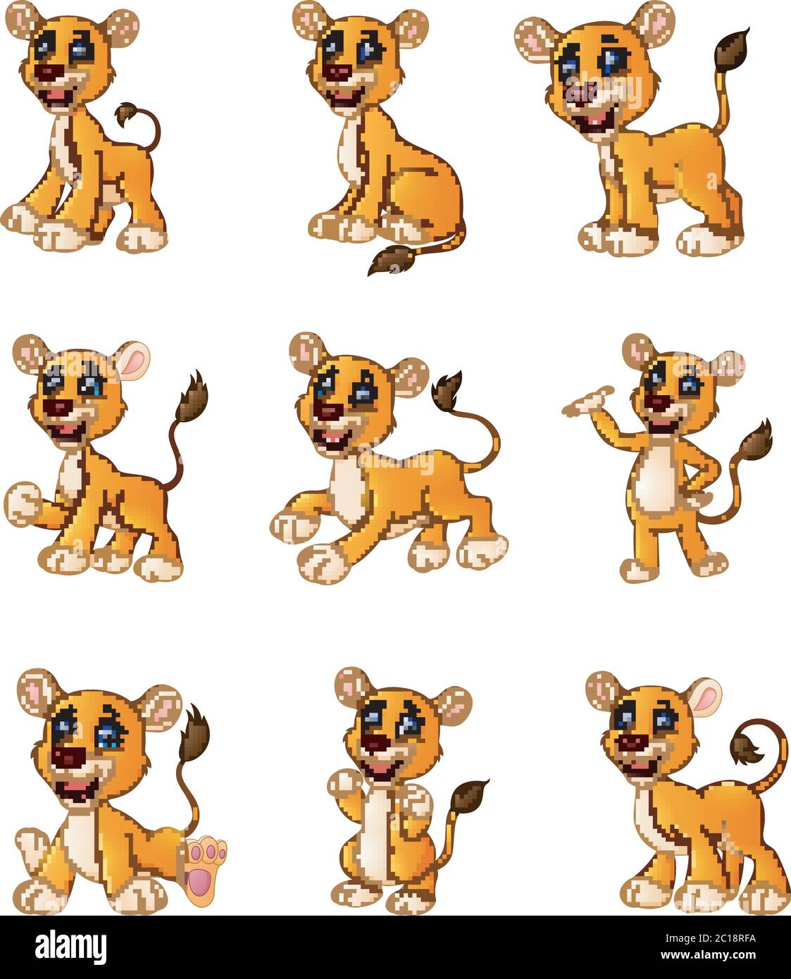 Lion cartoon set collection Stock Vector Image & Art - Alamy