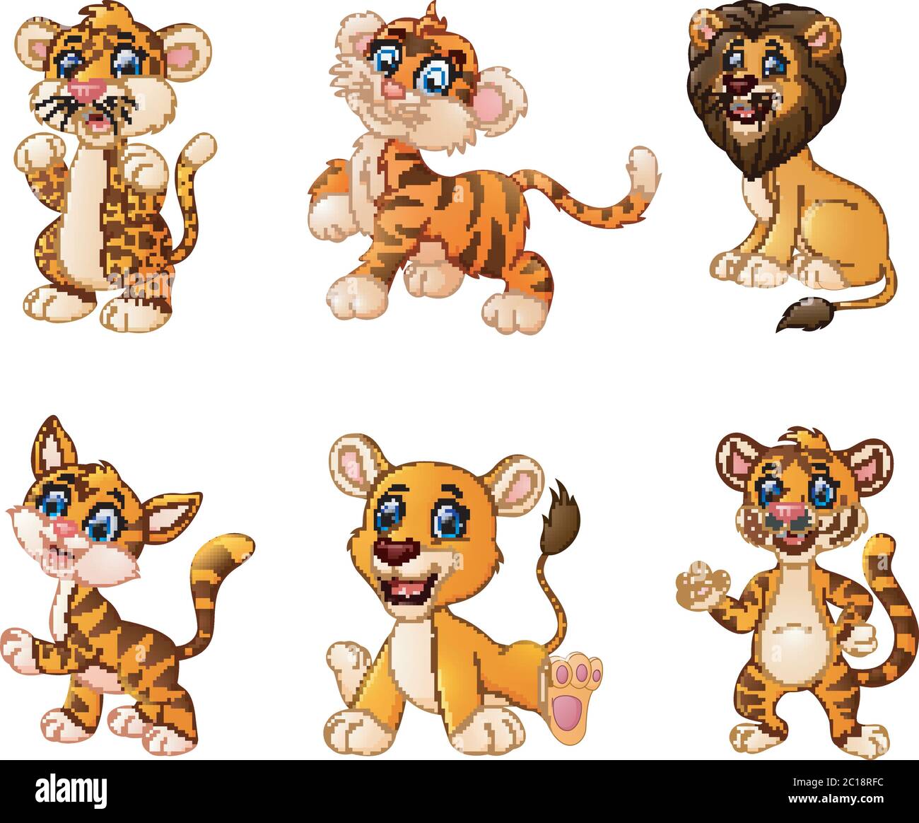 Wild animal cartoon set Stock Vector Image & Art - Alamy