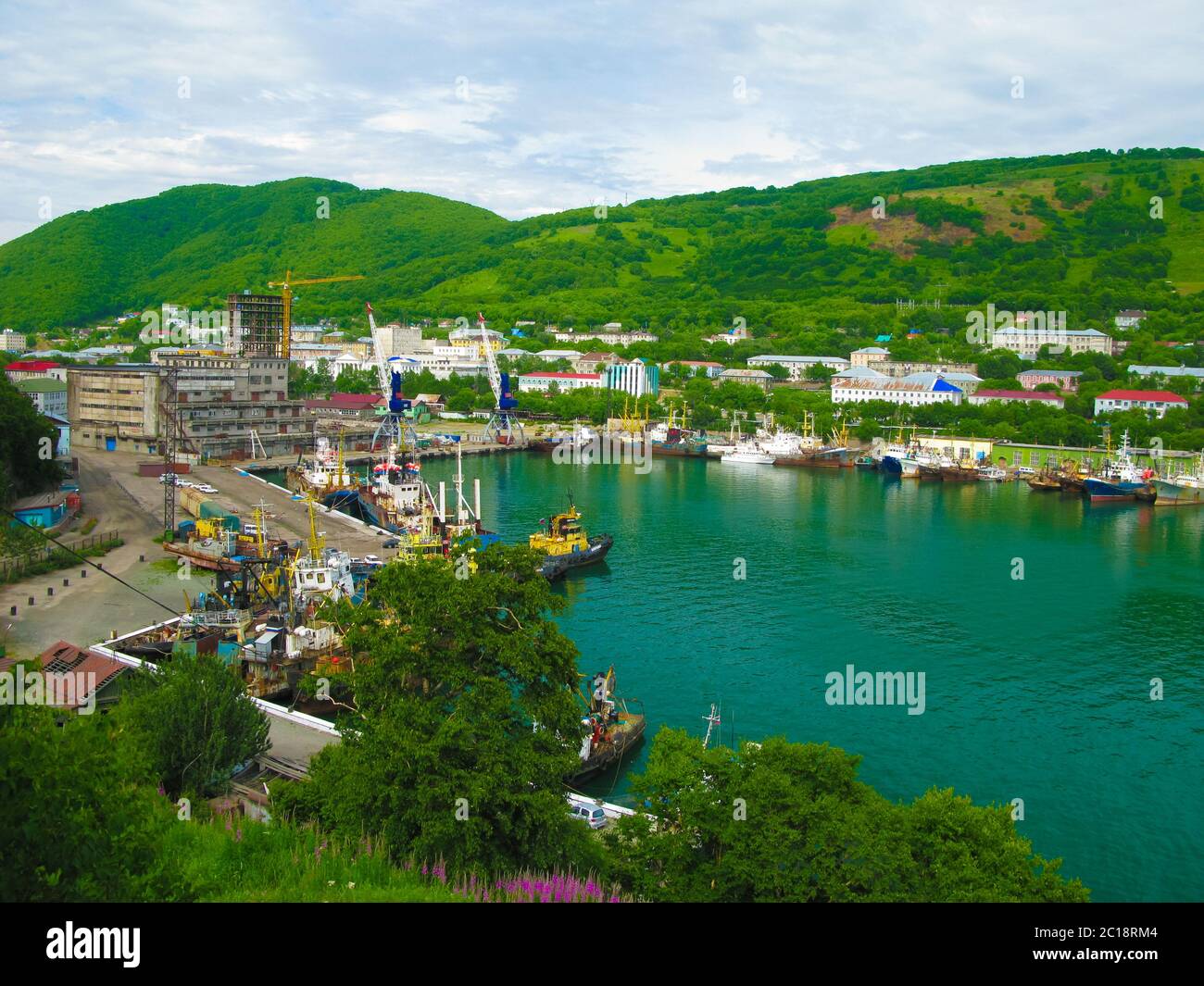 Port of Petropavlovsk-Kamchatsky and Avachinskaya bay, Kamchatka ...