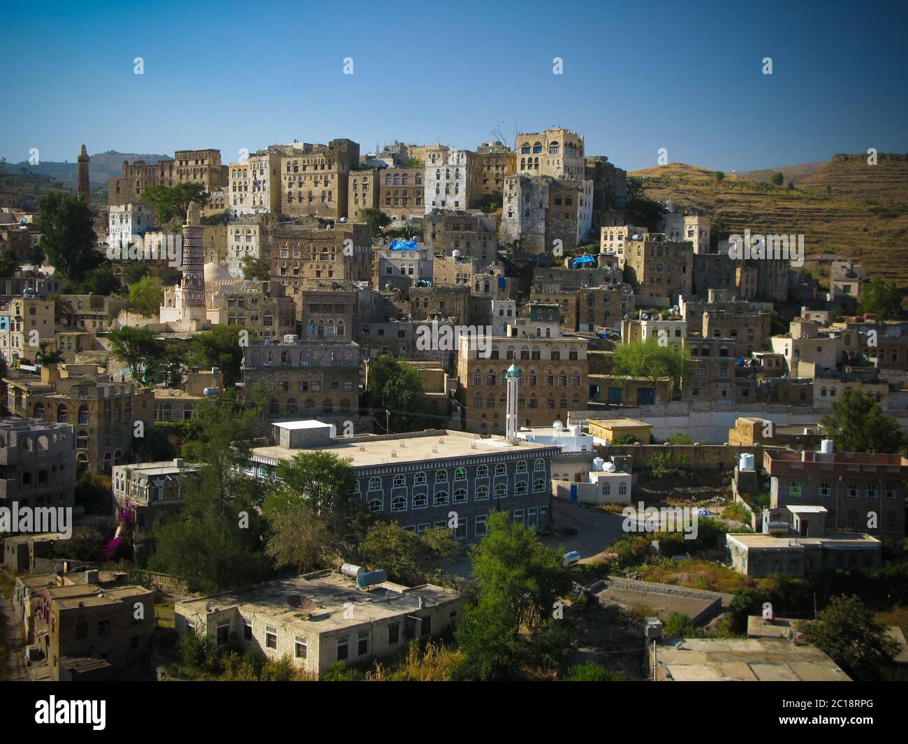 View to Jibla old city and former synagogue, Yemen Stock Photo - Alamy