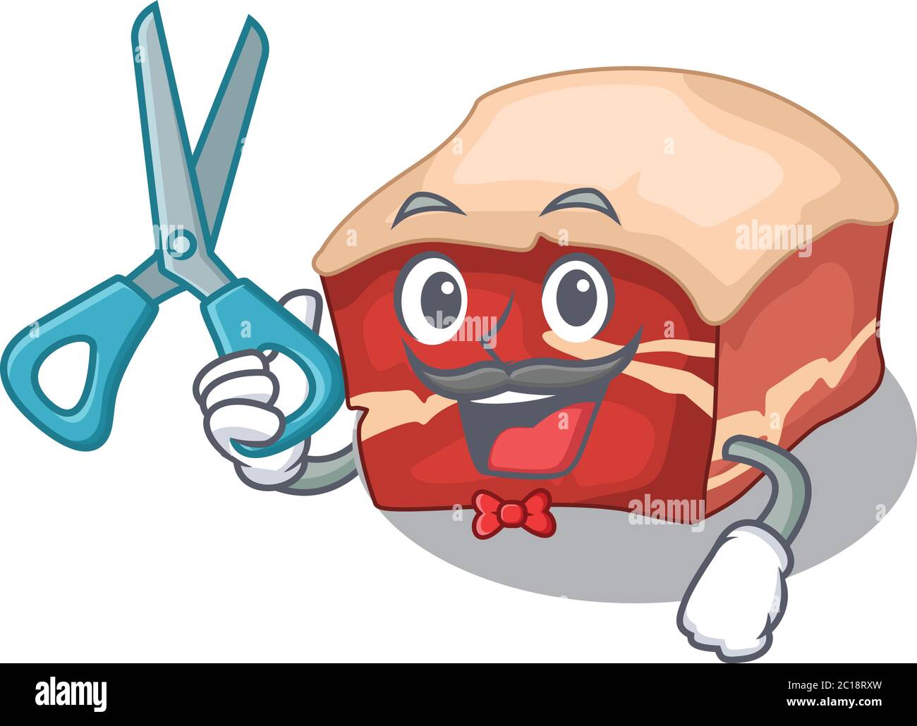 Pork belly talented barber cartoon character design working in the ...