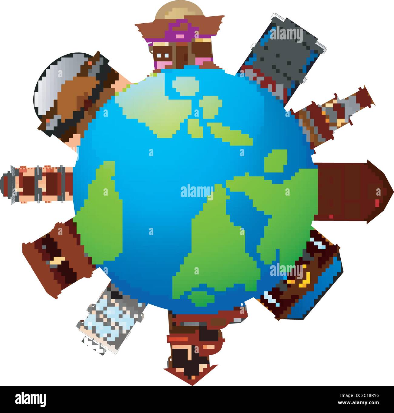 illustration of Many kind of shops on Earth Stock Vector Image & Art ...