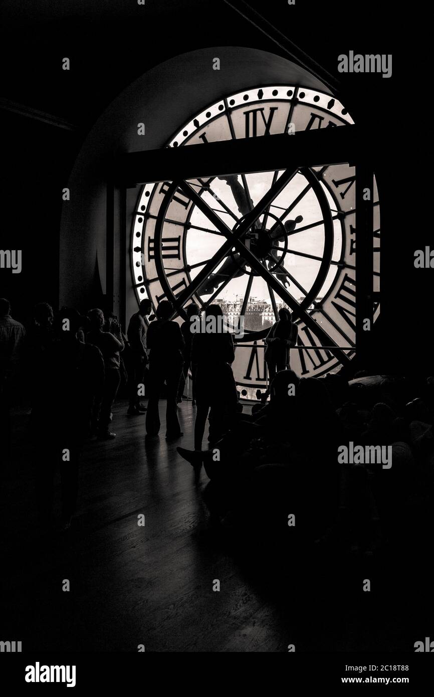 inside view of the clock of Orsay museum in Paris Stock Photo - Alamy