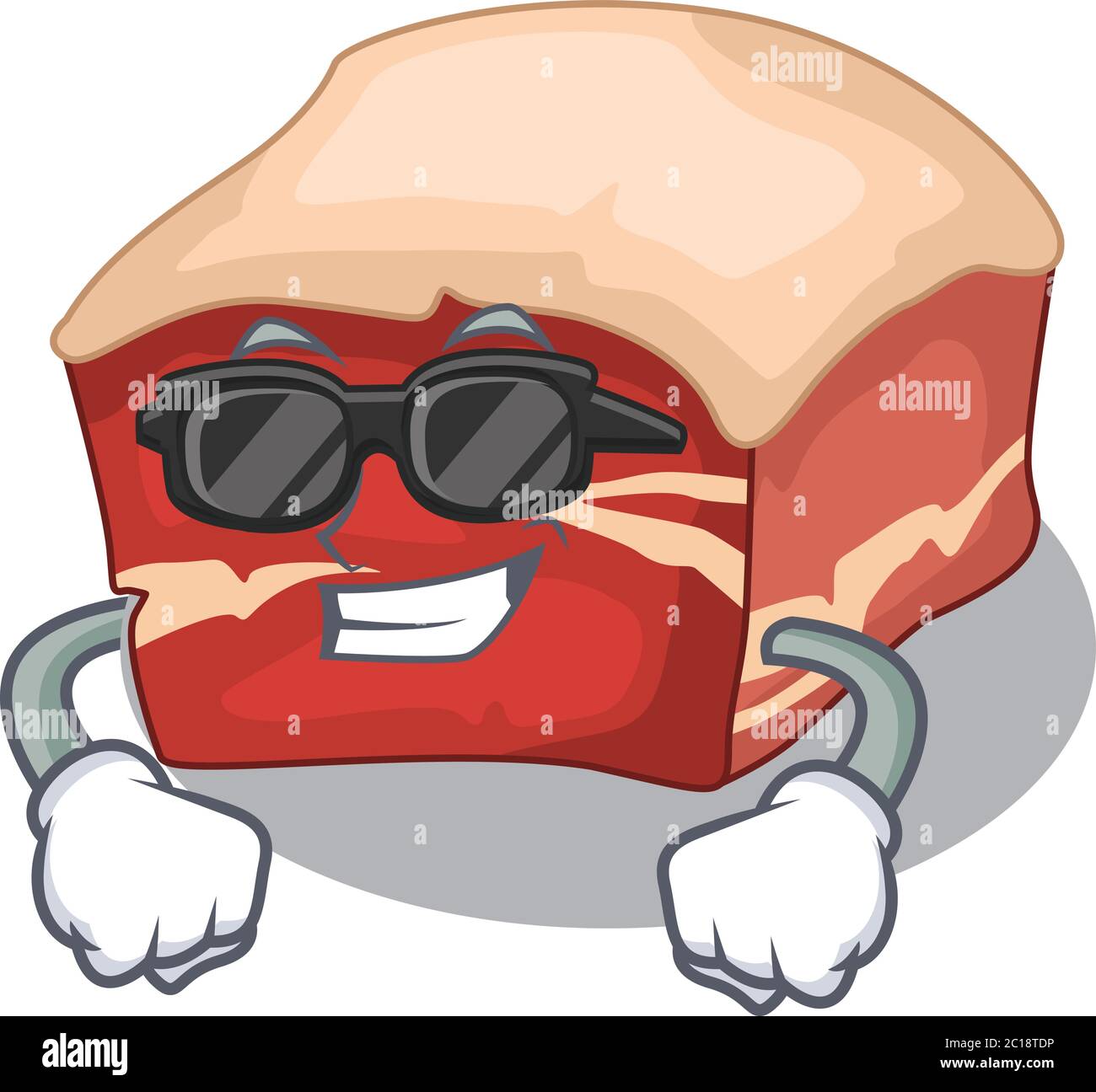 Fabulous pork belly cartoon character wearing classy black glasses ...