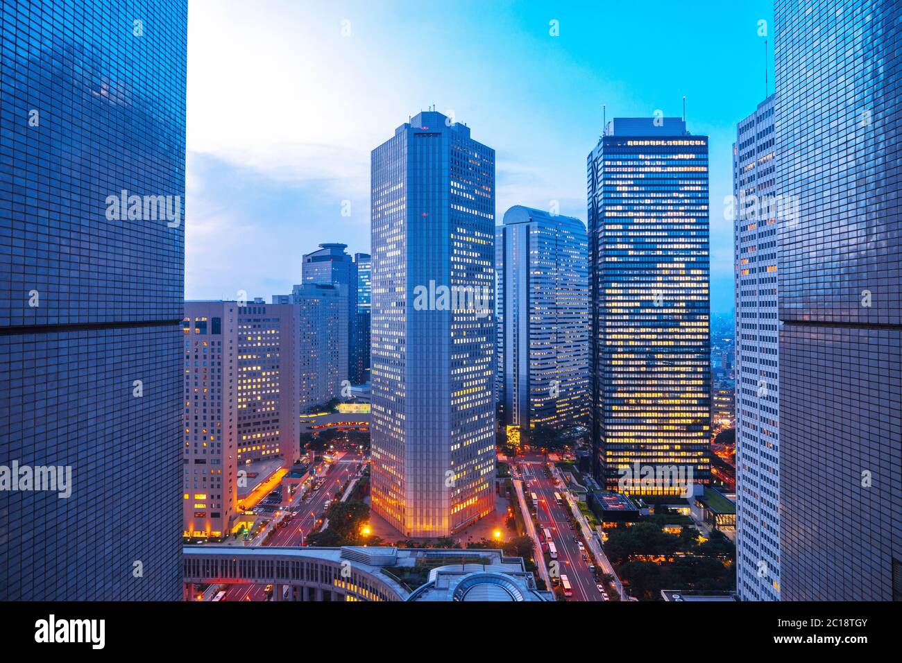modern buildings in midtown of modern city Stock Photo - Alamy