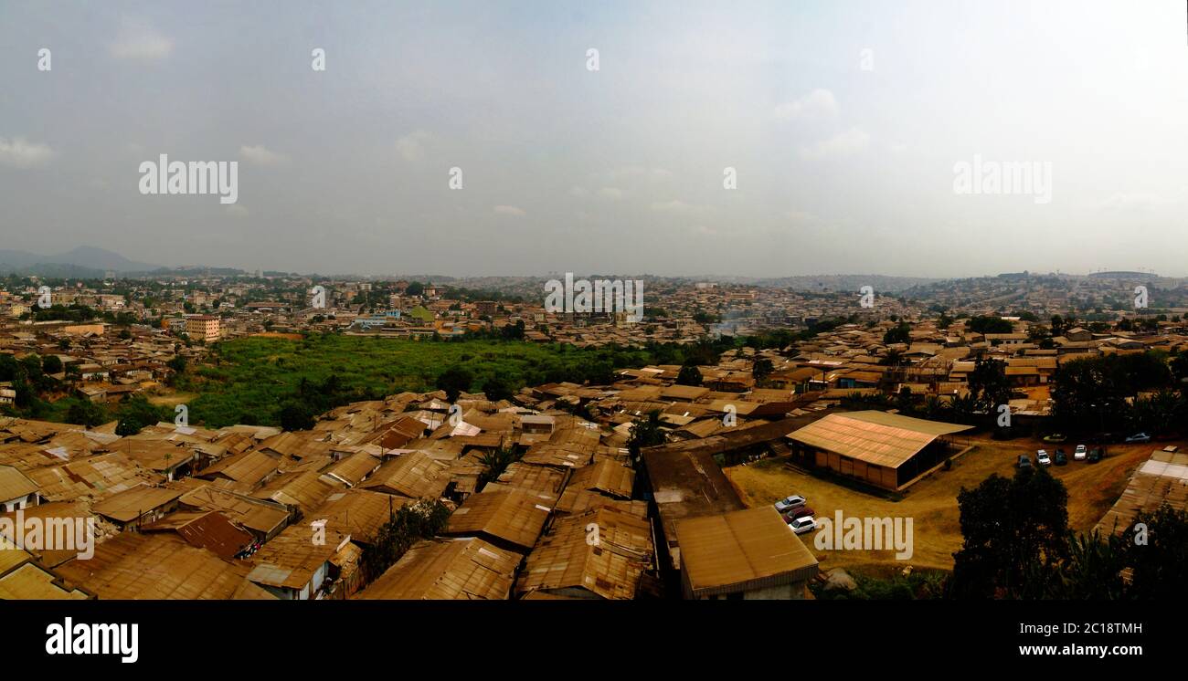 Aerial cityscape view to Yaounde, capital of Cameroon Stock Photo - Alamy