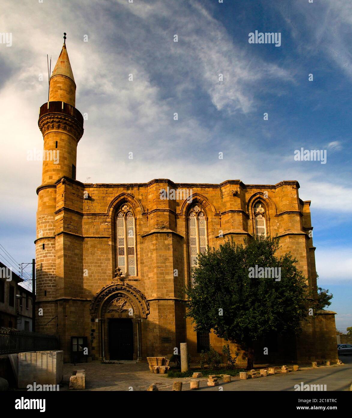 Exterior view to Haydarpasa Cami mosque, Lefcosa, Cyprus Stock Photo ...