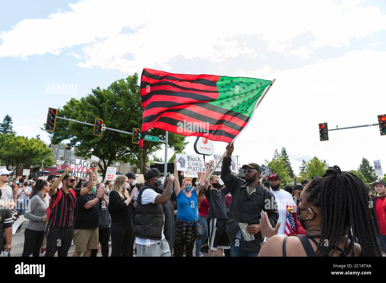 Pan african flag hi-res stock photography and images - Alamy